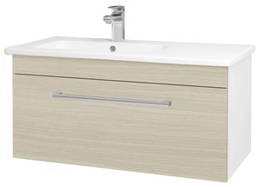 Dřevojas Koupelnová skříň ASTON SZZ 90 Varianta: M01 Bílá mat / Úchytka T03 / M01 Bílá mat