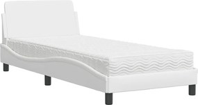 Postel s matrací Dover bílá 80 x 200 cm umělá kůže 3208298