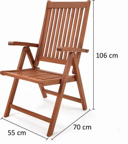 Deuba Dřevěná sestava Velus 1+6 - eukalyptus