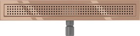 Mexen Flat, lineární podlahový žlab 70 cm, M08, růžové zlato, 1625070-15