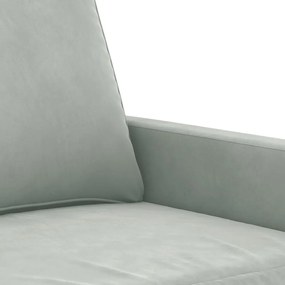 Petromila 2dílná sedací souprava s poduškami světle šedá samet
