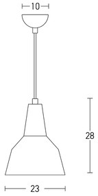 Zambelis 180088 závěsné svítidlo matně černé, 1xE27, ø23cm