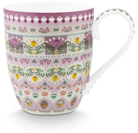 Pip Studio Lily &amp; Lotus hrnek XL 450ml, lila (Porcelánový hrnek)