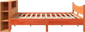 Postel bez matrace voskově hnědá 200 x 200 cm masivní borovice 3323289