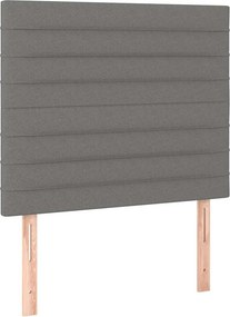 Box spring postel s matrací tmavě šedá 90x200 cm textil 3128574