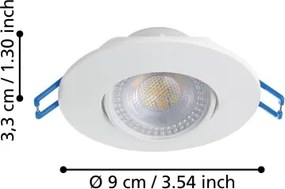 Eglo 300187 - SADA 10xLED Podhledové svítidlo GEDREZ LED/4,9W/230V pr. 9 cm bílá