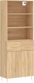 Skříň highboard dub sonoma 69,5 x 34 x 180 cm kompozitní dřevo 3200508
