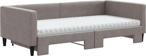 Válenda s přistýlkou a matracemi taupe 100 x 200 cm textil 3196604