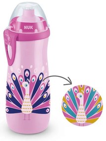 Dětská láhev NUK Sports Cup Disney Peacock 450 ml Barva: Růžová