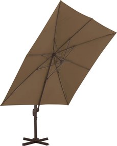 Zahradní slunečník s přenosným stojanem taupe 276348