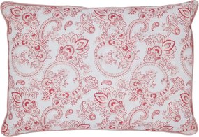 Bílo-růžový povlak na polštář s květy Aix Paisley Flowers - 35*50 cm