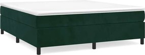 Box spring postel s matrací tmavě zelená 160x200 cm samet 3144690