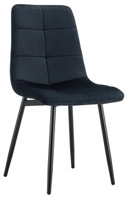 Kondela Jídelní židle, černá Velvet látka/kov, DAMIA TYP 1