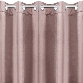 ZATEMŇOVACÍ ZÁVĚS NA KROUŽCÍCH RIA 140X250 CM PÚDROVĚ RŮŽOVÁ