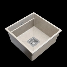 Gamma Decor 4445, 1-komorový granitový dřez 440x450x215 mm, béžová, GMA-ZLE000124