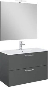 Koupelnová sestava s umyvadlem Ceramia Lea 81,4x55x41,7 cm antracit LEASET80A