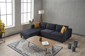 Hanah Home Sametová pohovka KALE antracit levá 825BLC2721