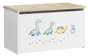 ADRK Úložný box DARIA W-S-DINO, bílá/dub sonoma