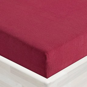 Froté napínací prostěradlo FR-010 Vínové 160 x 200 - výška 20 cm
