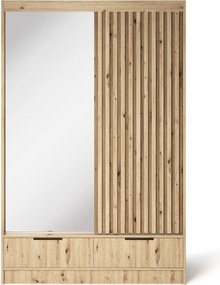 Šatní skříň Voodi se zrcadlem 120 cm dub Artisan