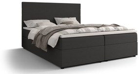 Manželská postel Boxspring 140 cm Locos (tmavě šedá) (s matrací a úložným prostorem). 1046697