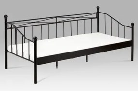 Kovová postel 90x200, černá matná, BED-1905 BK