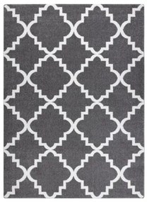 koberec SKETCH F343 Marocký jetel, mříž, šedo bílá velikost 140x190 cm | krásné koberce cz