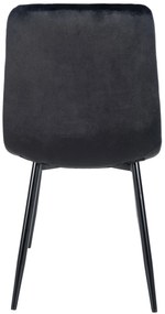 Jídelní židle Haarby - samet | černá