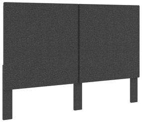 Čelo postele tmavě šedé textil 160 x 200 cm 287469
