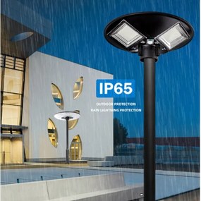 LED Solární pouliční lampa se senzorem LED/15W/6V 6500K IP65 černá + DO