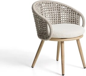 Taupe polstrovaná zahradní židle Lidario – Kave Home