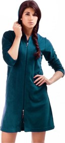 Krátký dámský župan na zip Bari 38 64 6450 deep lagoon - S