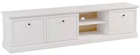 LUCCA b | TV stolek RTV3D s policemi | 206,2 cm | bílá