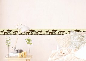Samolepící bordura na zeď Sépiová Silueta | 5 m x 13.8 cm | DWB8265