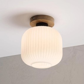 Stropní svítidlo HARMA WOOD 1xE27/15W/230V dub/bílá pr. 20 cm
