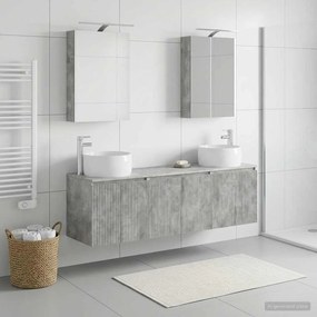 Sada koupelnových skříněk 5 ks Betonově šedá Kompozitní dřevo 3406514