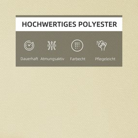 Outsunny potah na zahradní lehátko polštář polyester bavlněné vlákno krémová bílá 198x53x5cm | Aosom