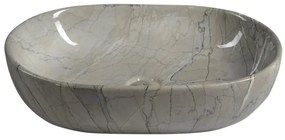 Sapho - Umyvadlo na desku DALMA 59x42 cm keramika/grigio