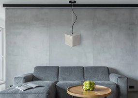 Stropní betonová lampa 15x15cm šedá kostka