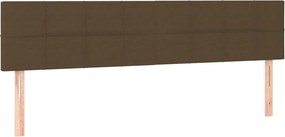 Box spring postel s matrací tmavě hnědá 200x200 cm textil 3140644
