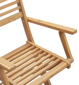 Skládací zahradní židle 2 ks 54,5x61,5x86,5 cm masivní akácie - Default Title
