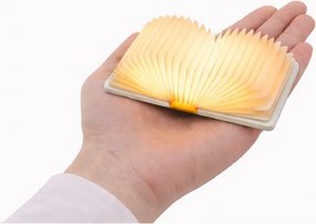 Bílá přenosná světelná dekorace na USB BookLight – Gingko