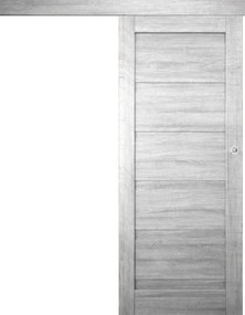 posuvné interiérové dveře na stěnu vasco doors EVORA plné, model 1 Průchozí rozměr: 70 x 197 cm, Orientace dveří: Levé dveře, Dekor: Dub Aljaška