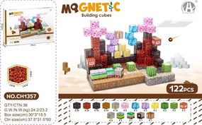 Magnetická stavebnice MAGNETIC Lávový svět, 122 dílků