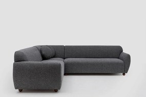 Designová rohová sedačka Jamiya 280 cm tmavě šedá - levá