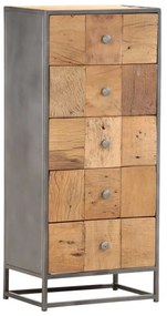 Komoda se zásuvkami 45 x 30 x 100 cm masivní recyklované dřevo,  286529 HangarStore.cz