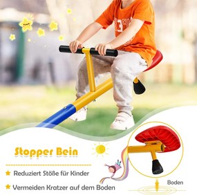 Costway 2 místná houpací houpačka Dětská houpačka Kovový kolotoč Rocker otočná