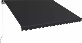 Ručně zatahovací markýza s LED světlem 450 x 300 cm antracitová 3051246