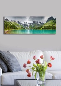 Obraz s LED osvětlením JEZERO V HORÁCH 5 30 x 90 cm