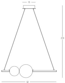 Zambelis 22109 - LED Stmívatelný lustr na lanku LED/11W/230V černá